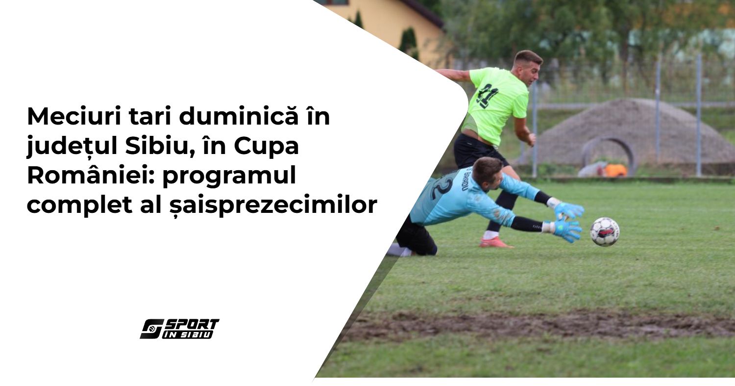 Meciuri tari duminică în județul Sibiu, în Cupa României: programul ...